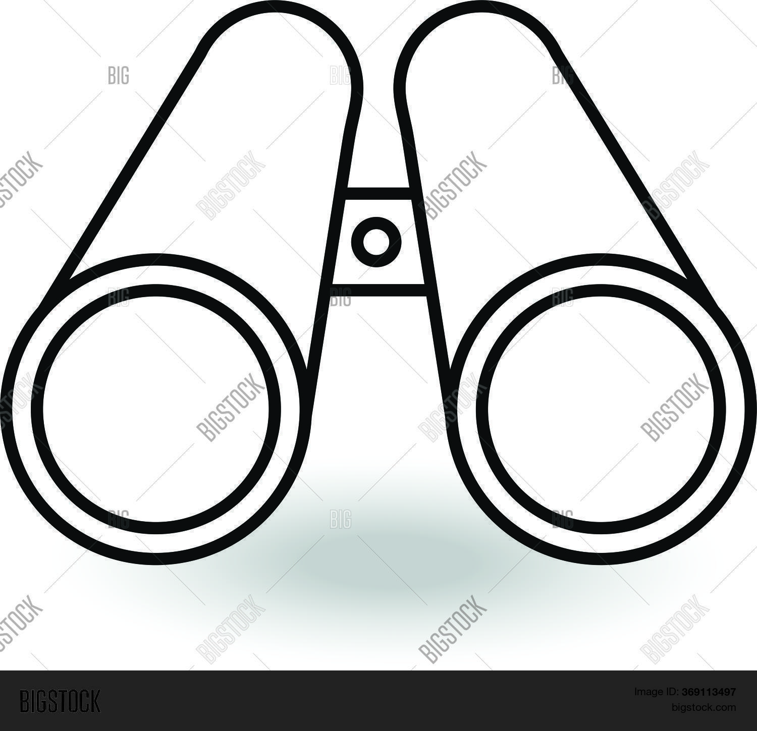Binoculars On White Vector & Photo (Free Trial) | Bigstock