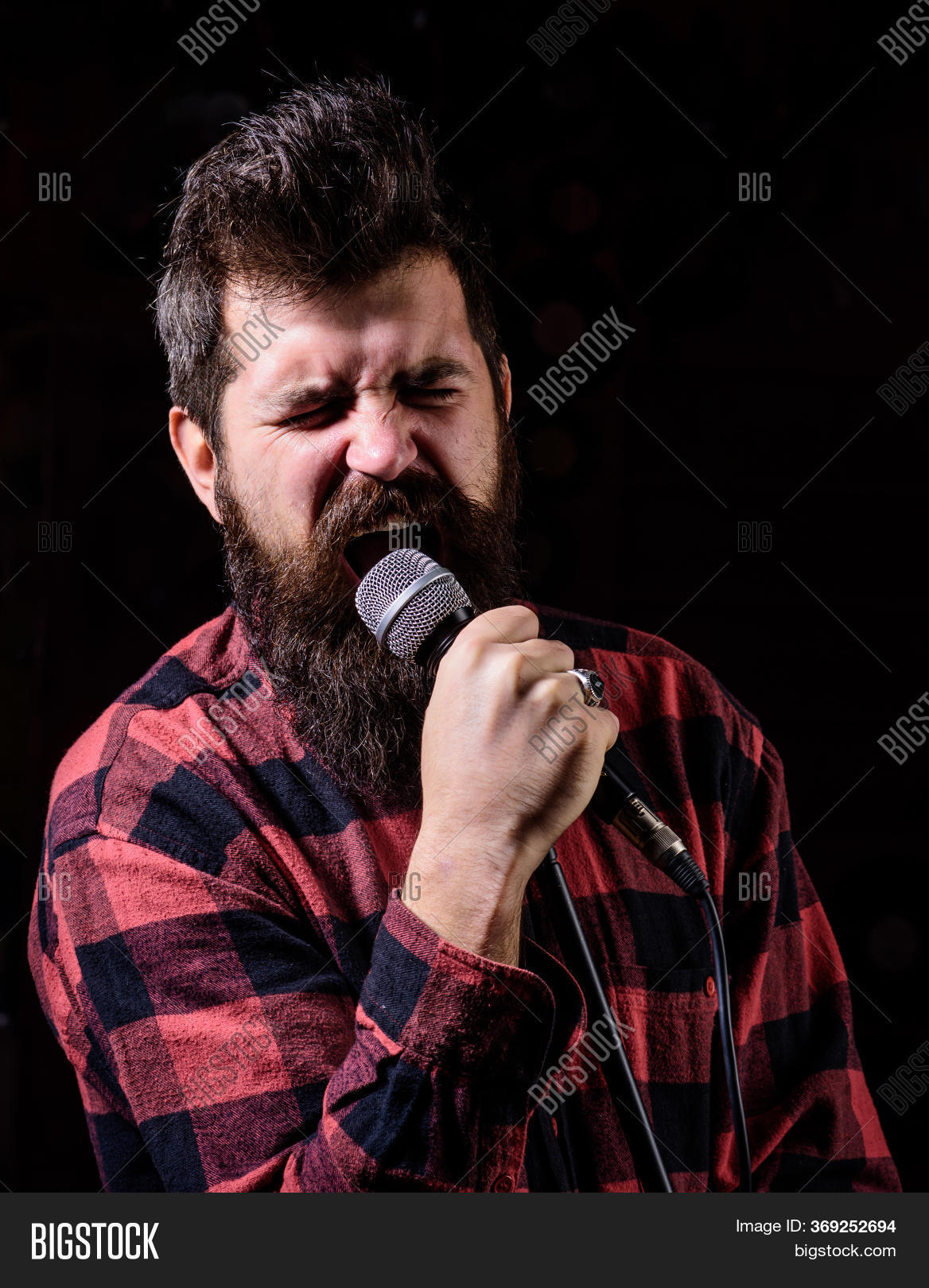 Karaoke Man Sings Song Image & Photo (Free Trial) | Bigstock