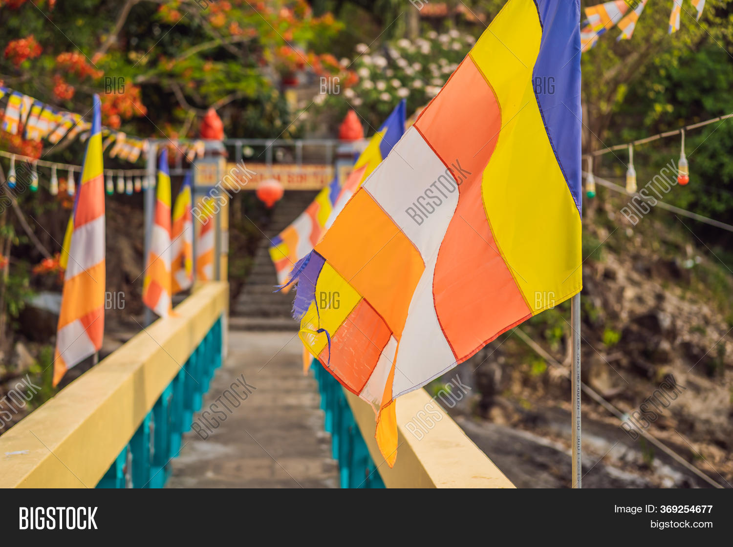 Buddhist Flags Temple Image & Photo (Free Trial) | Bigstock