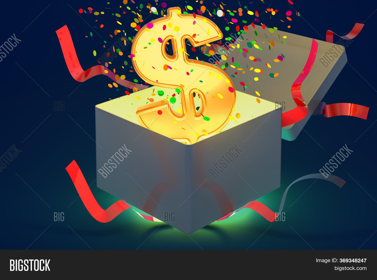 Gift Box Dollar Sign Image & Photo (Free Trial) | Bigstock