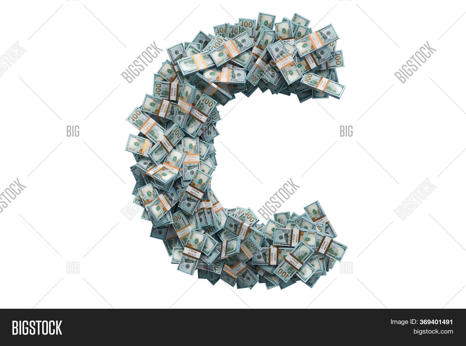 Letter C Dollar Packs Image & Photo (Free Trial) | Bigstock