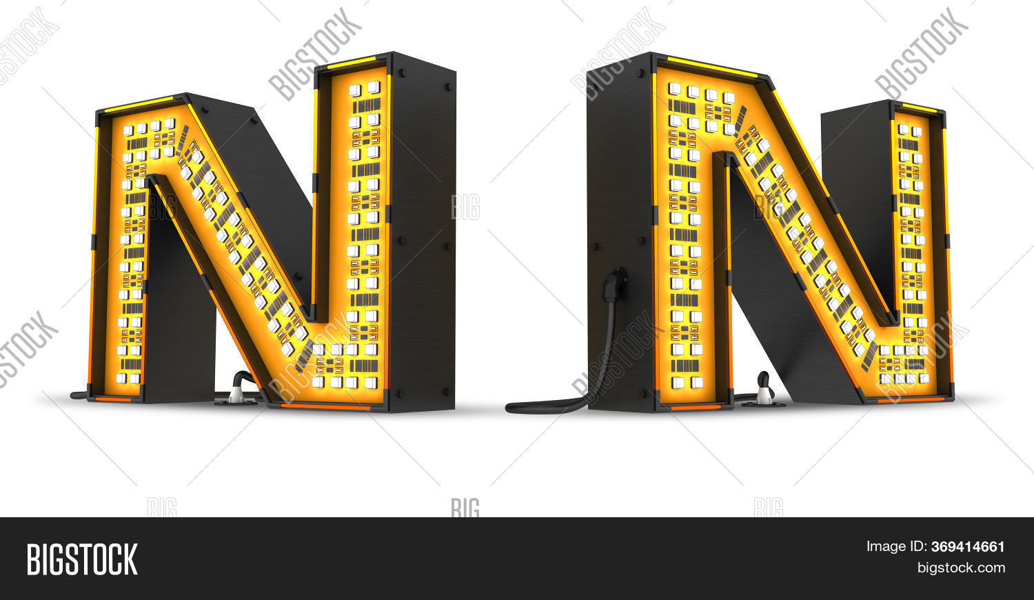 Led Alphabet Light 3d Image & Photo (Free Trial) | Bigstock