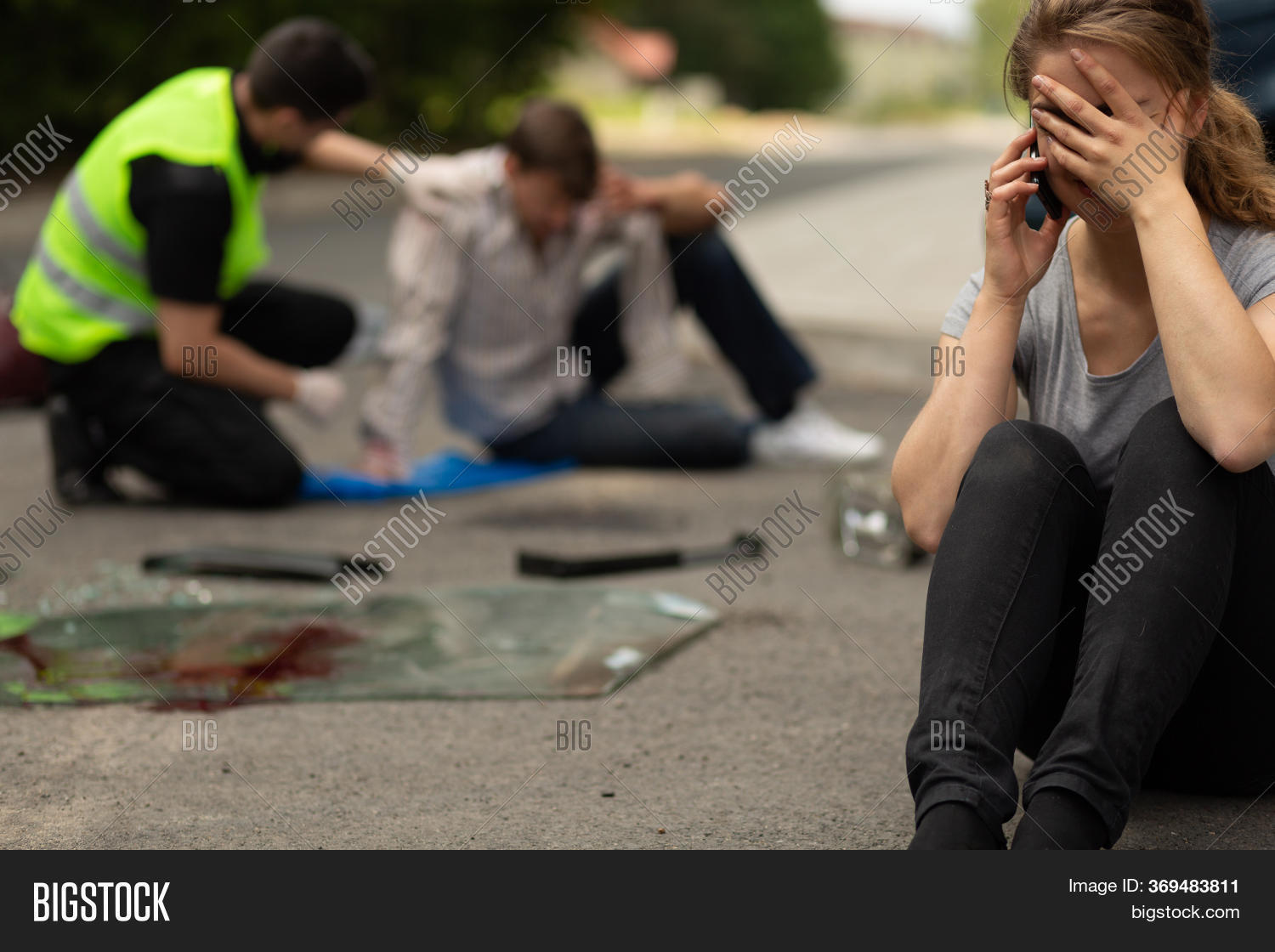 Crying Driver Injured Image & Photo (Free Trial) | Bigstock