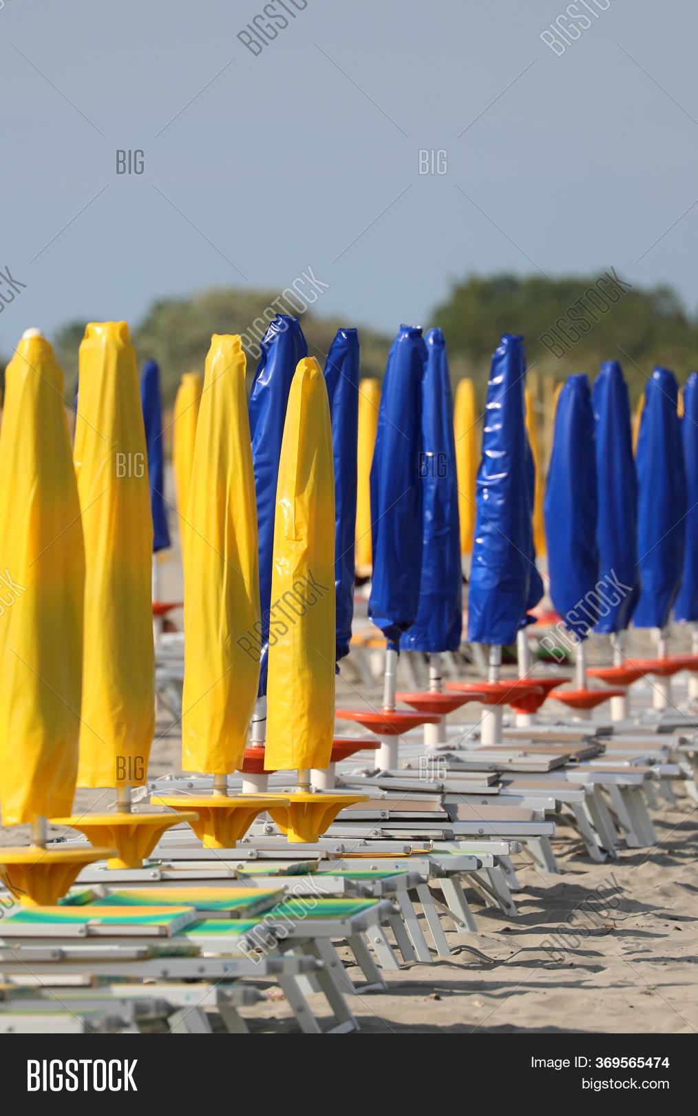 Yellow Blue Umbrellas Image & Photo (Free Trial) | Bigstock