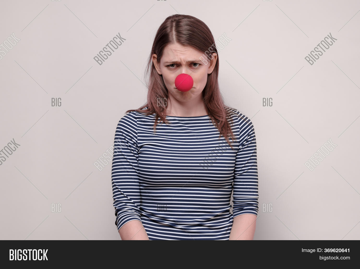 Woman Red Nose Looking Image & Photo (Free Trial) | Bigstock