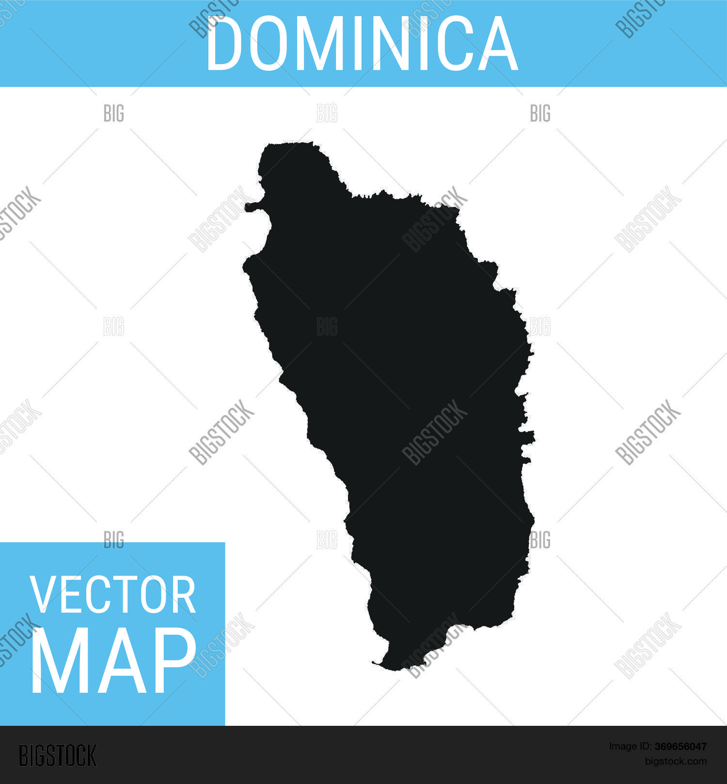 Dominica Vector Map Vector & Photo (Free Trial) | Bigstock