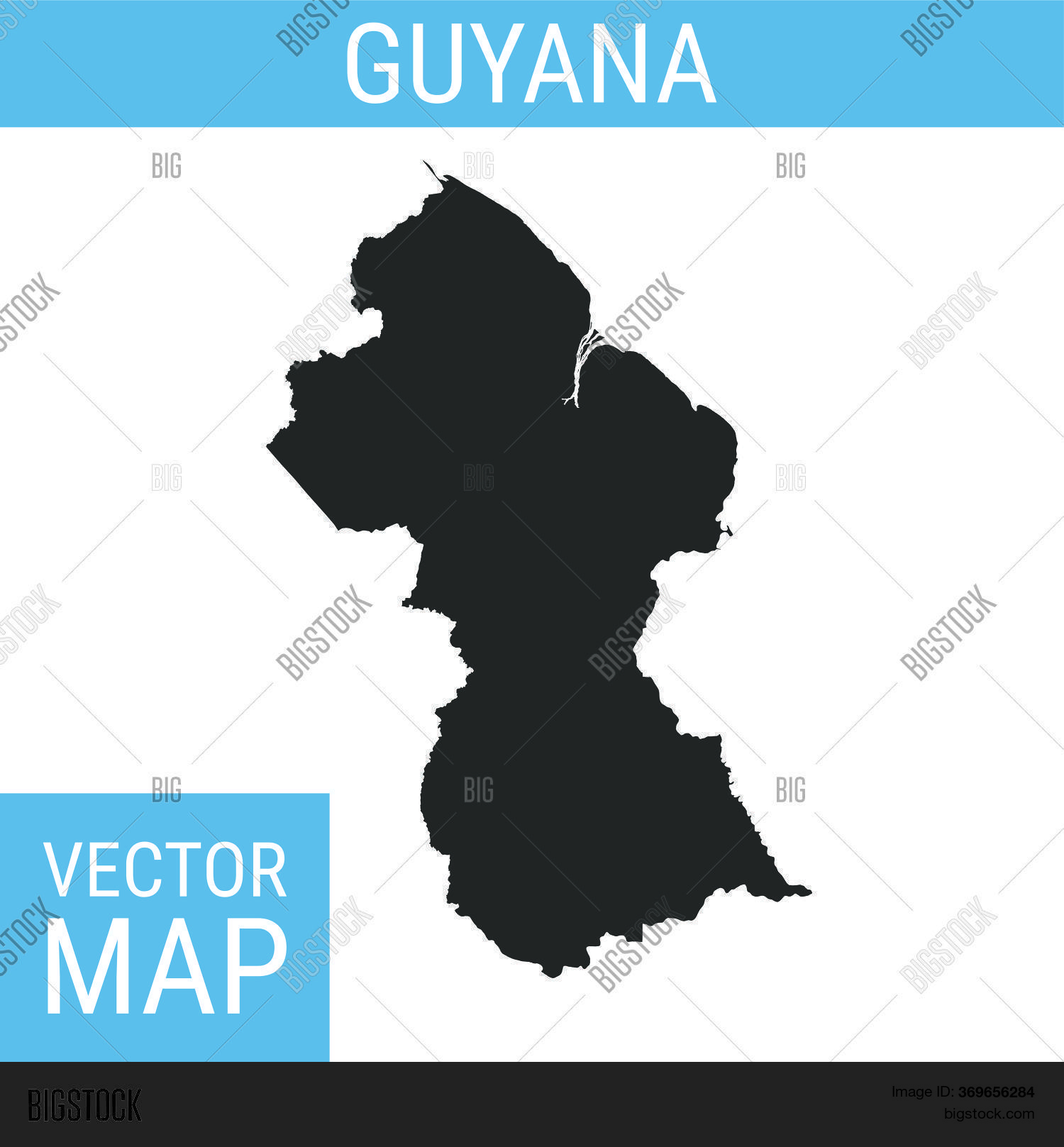 Guyana Vector Map Vector & Photo (Free Trial) | Bigstock