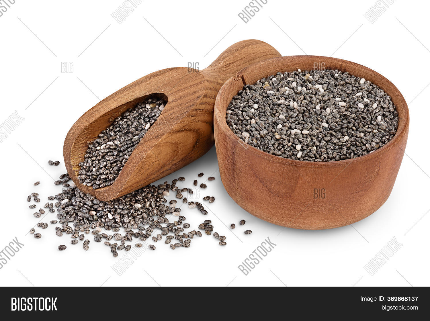 Chia Seeds Wooden Bowl Image & Photo (Free Trial) | Bigstock