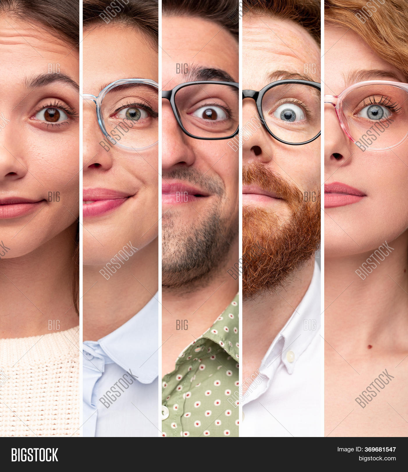 Collage Half Faced Image & Photo (Free Trial) | Bigstock