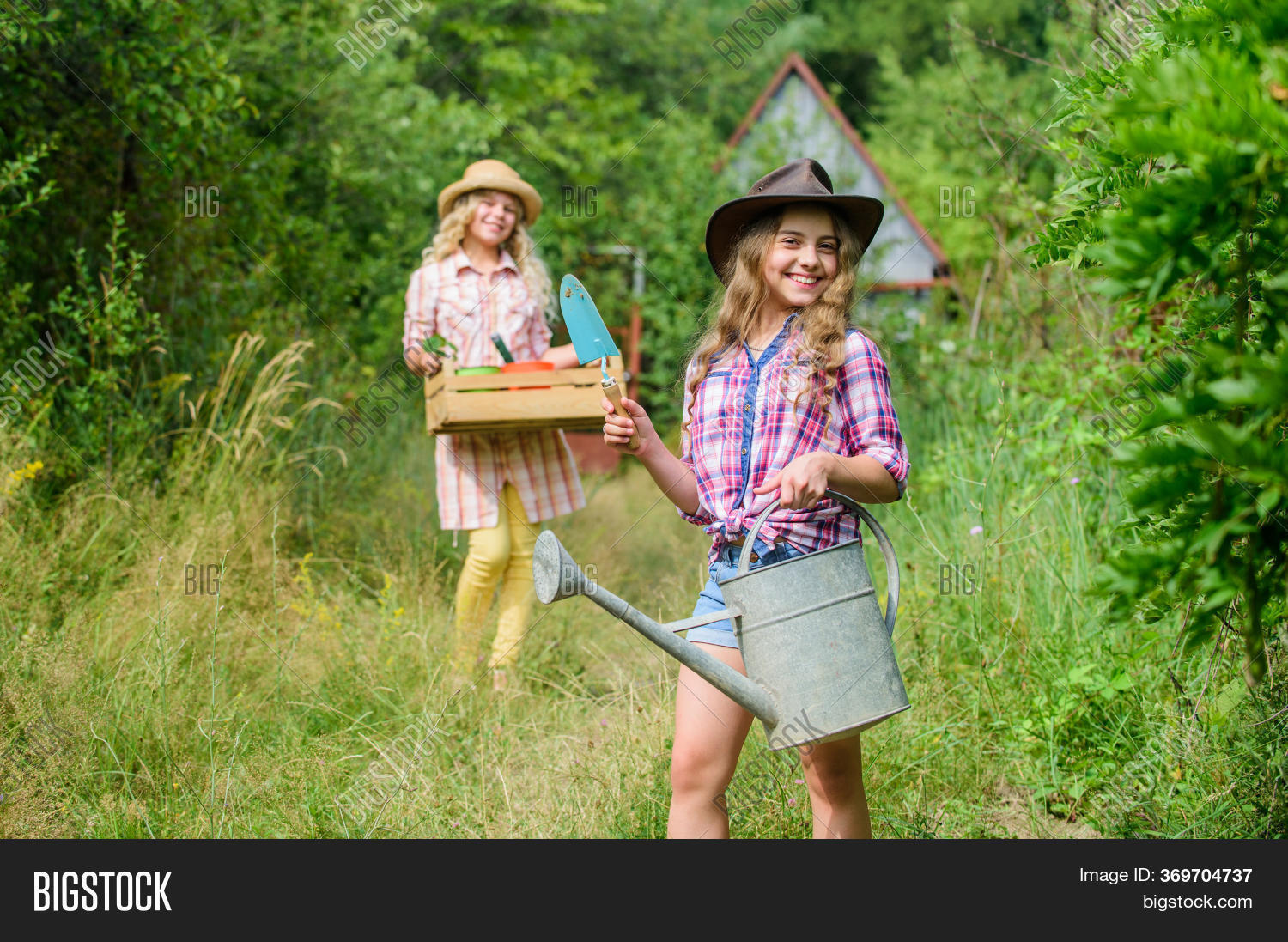 Girls Gardening Tools Image & Photo (Free Trial) | Bigstock