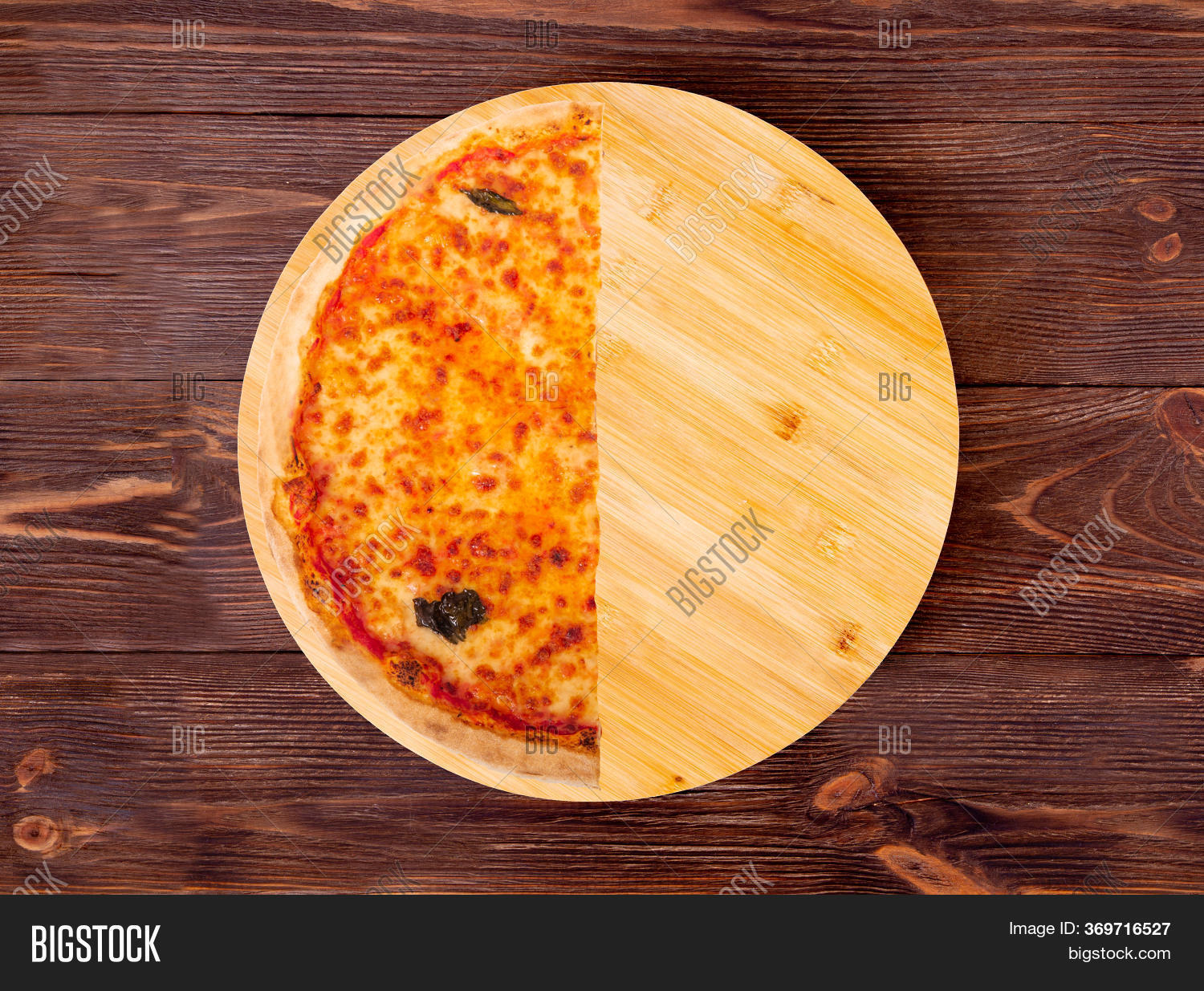 Half Pizza Mozzarella Image & Photo (Free Trial) | Bigstock