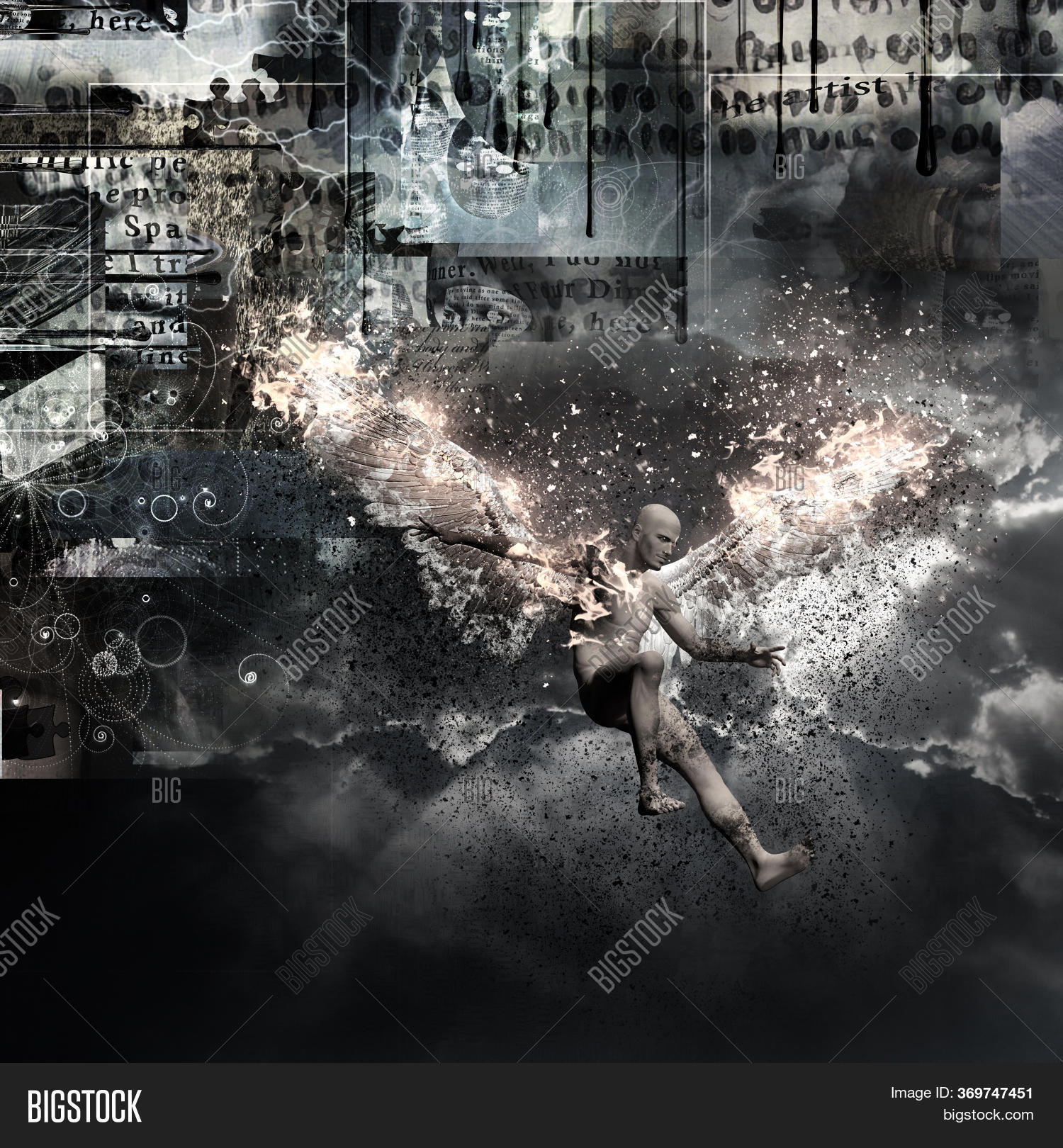 Fallen Angel Burning Image & Photo (Free Trial) | Bigstock