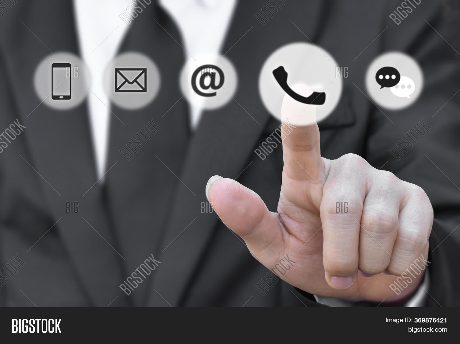 Businessman Pressing Image & Photo (Free Trial) | Bigstock