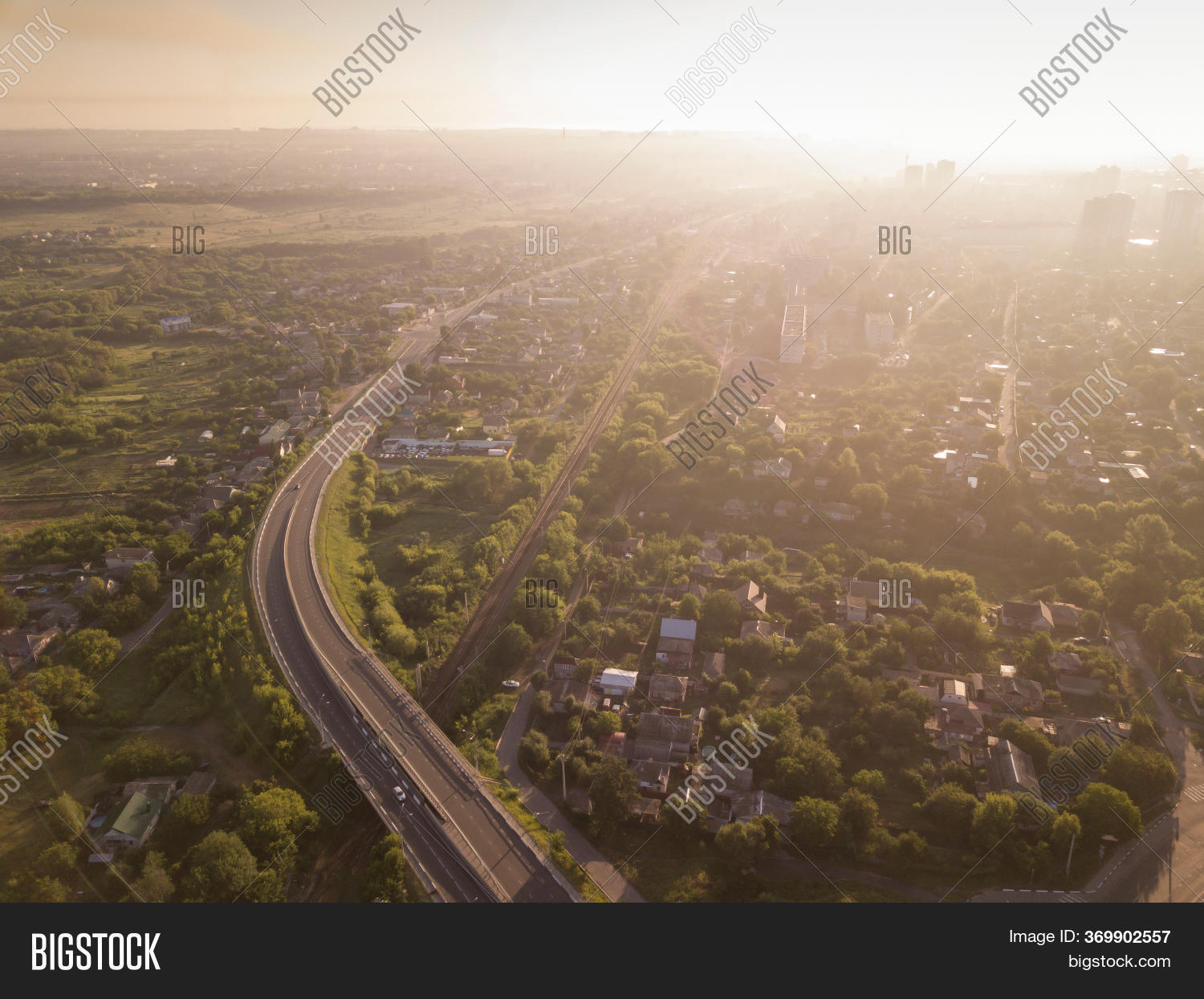 Aerial View Road City Image & Photo (Free Trial) | Bigstock