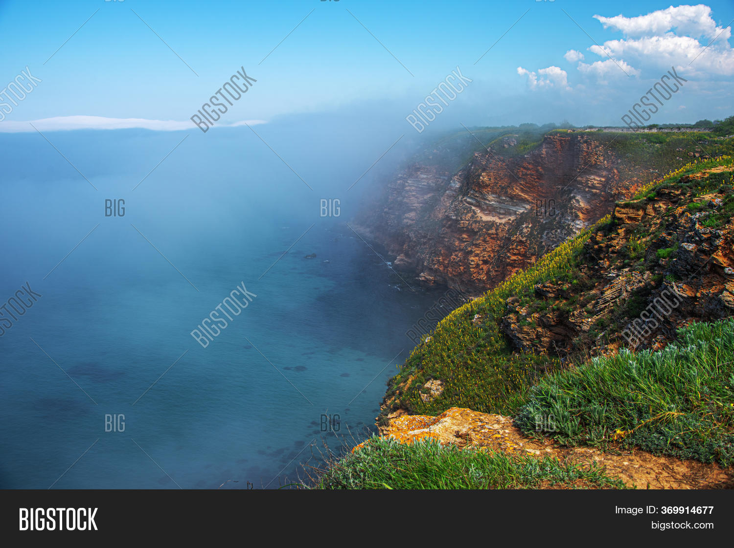 Rocky Seashore Fog Image & Photo (Free Trial) | Bigstock