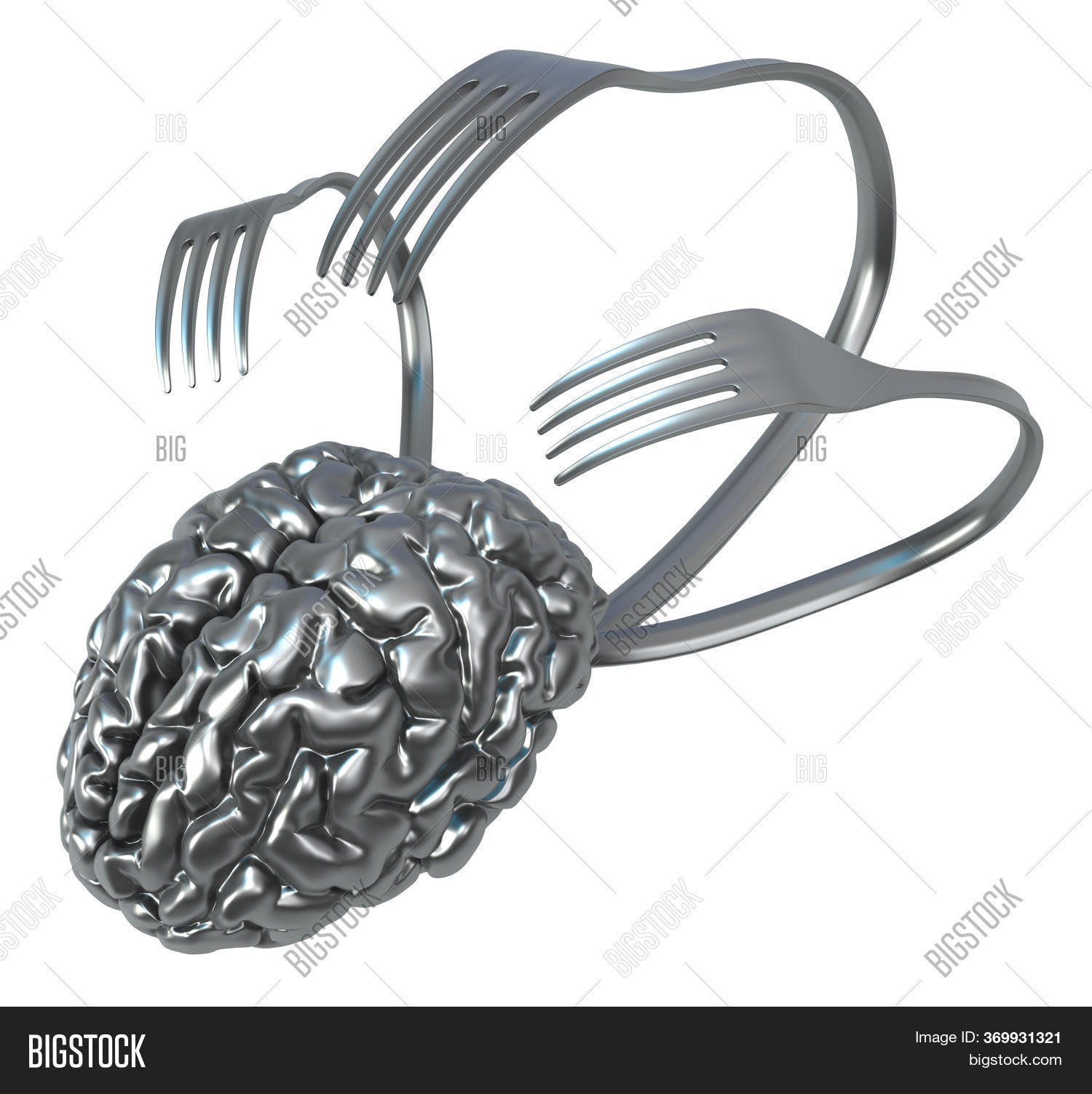 Fork Metal Brain Pick Image & Photo (Free Trial) | Bigstock