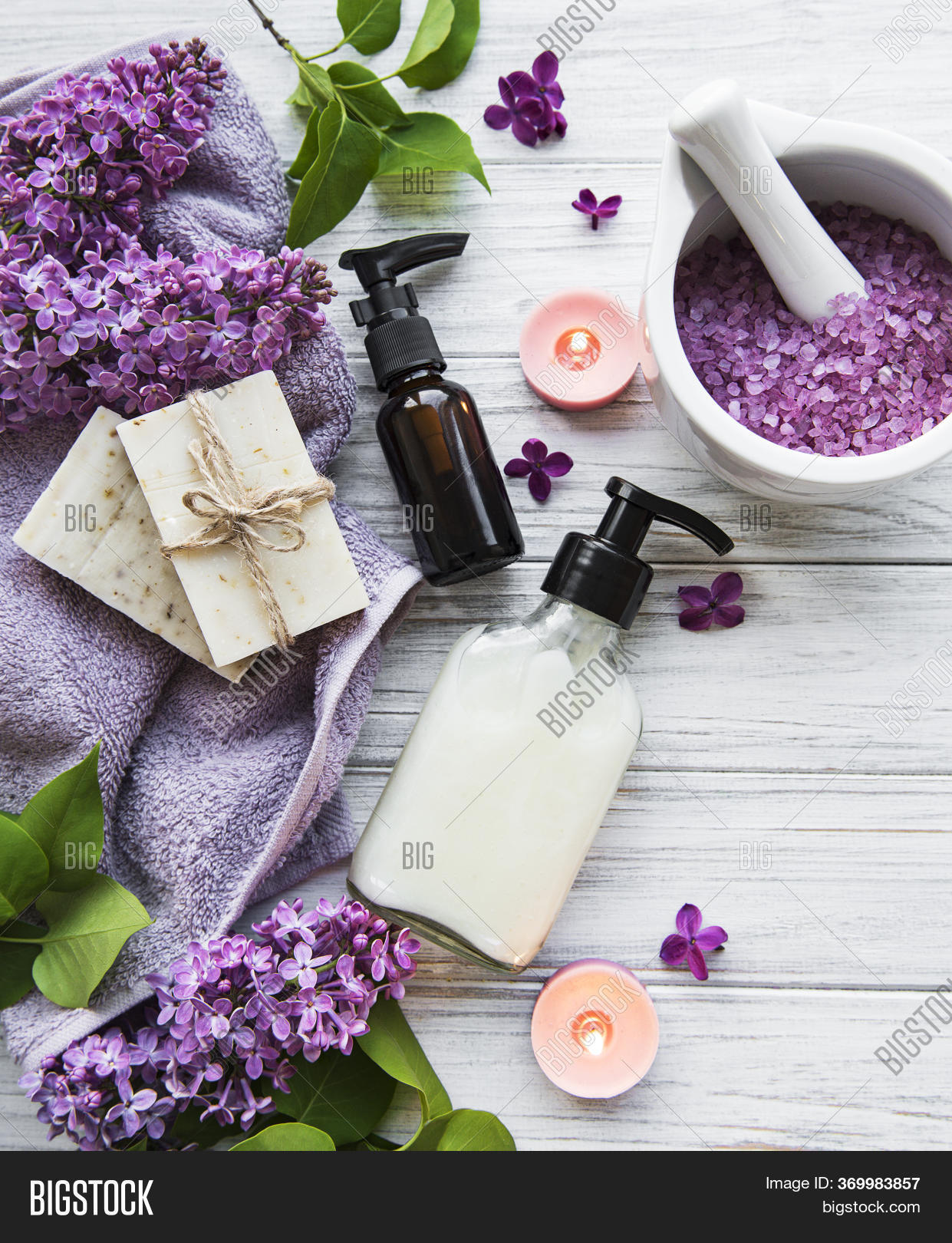Spa Setting Lilac Image & Photo (Free Trial) | Bigstock