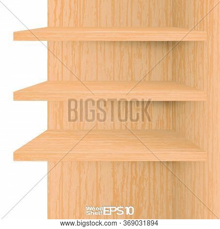 Wooden Shelf Vector & Photo (Free Trial) | Bigstock