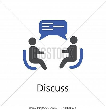 Business Discuss Icon Vector & Photo (Free Trial) | Bigstock