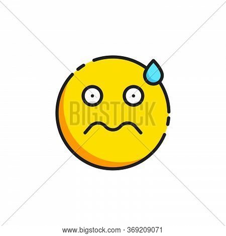 Worried Face Emoticon Vector & Photo (Free Trial) | Bigstock