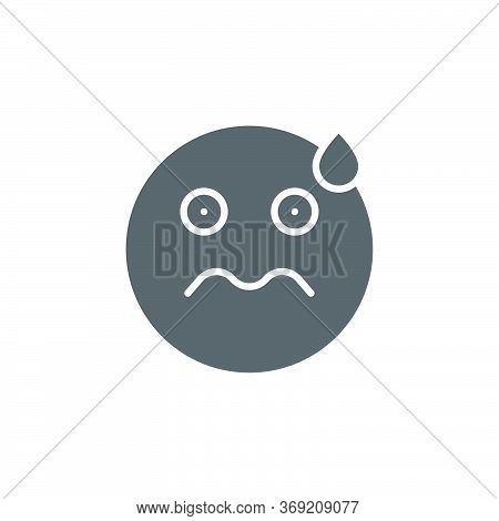 Worried Face Emoticon Vector & Photo (Free Trial) | Bigstock