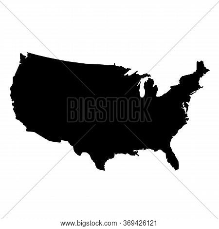 Usa Map On White Vector & Photo (Free Trial) | Bigstock