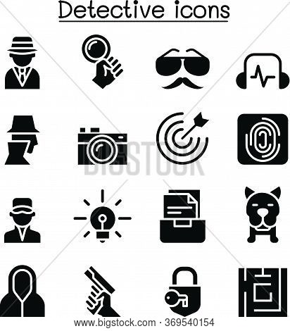 Detective Icon Set Vector & Photo (Free Trial) | Bigstock