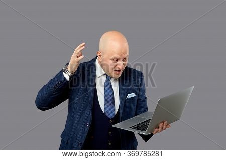 Angry Bald Man Screams Image & Photo (Free Trial) | Bigstock