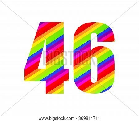 46 Number Rainbow Vector & Photo (Free Trial) | Bigstock