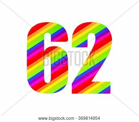 62 Number Rainbow Vector & Photo (Free Trial) | Bigstock
