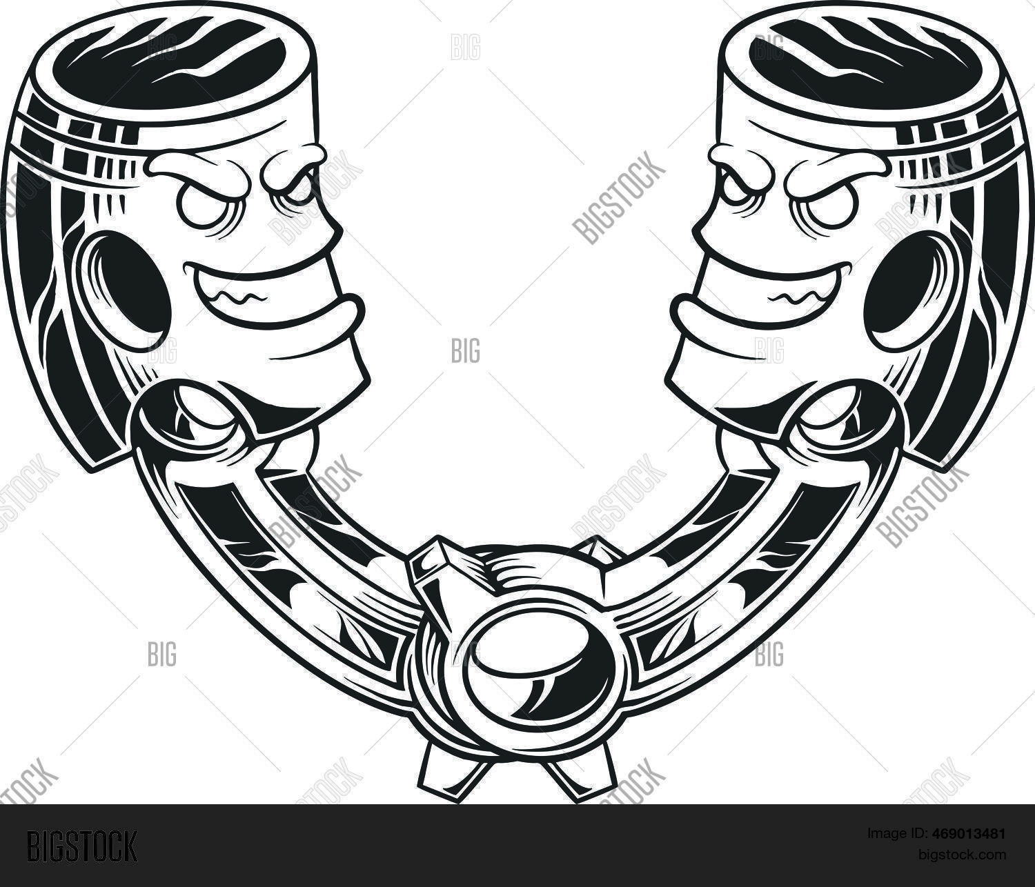 Cross Racing Piston Vector & Photo (Free Trial) | Bigstock