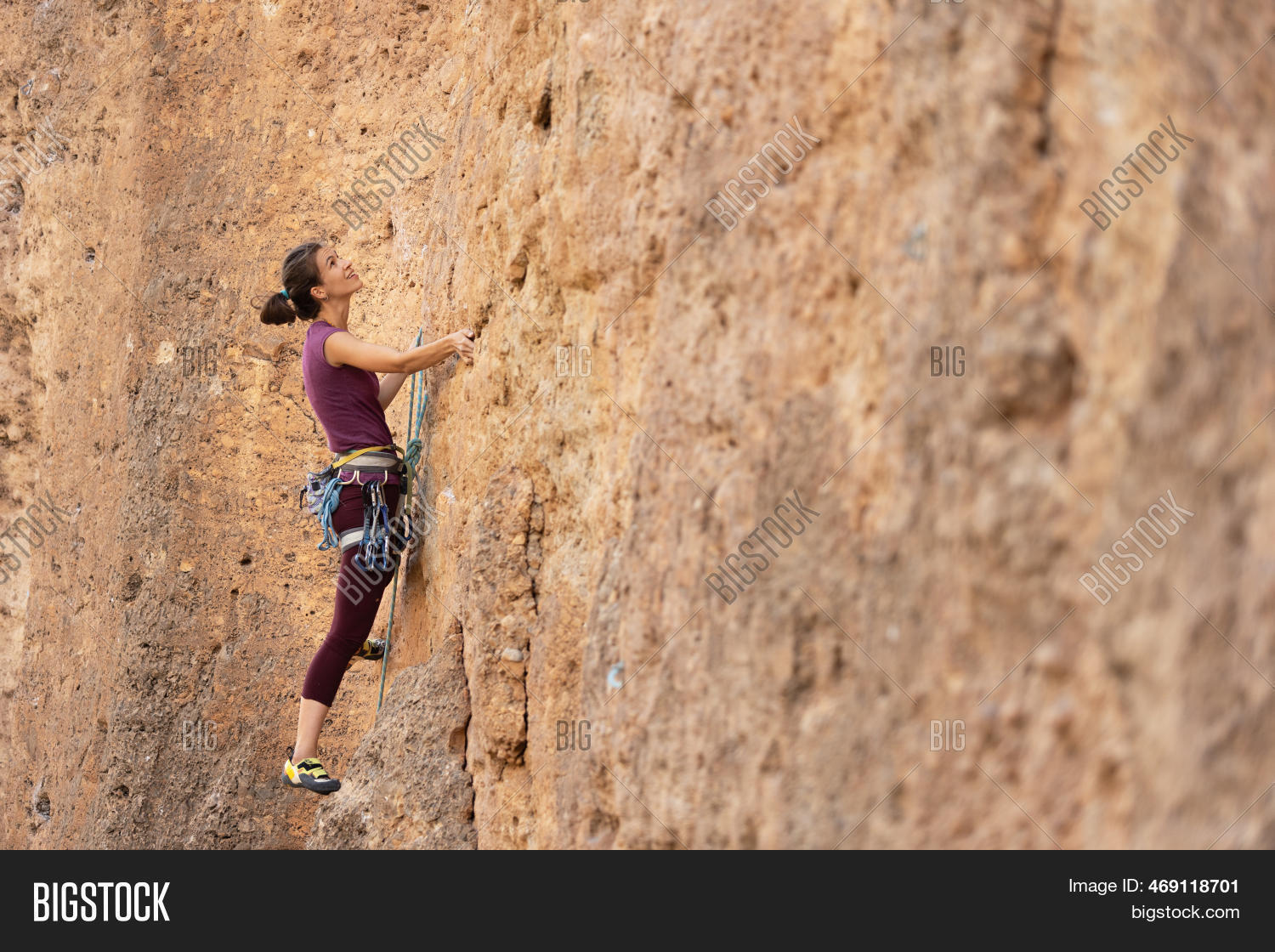 Girl Climbs Rock. Image & Photo (Free Trial) | Bigstock
