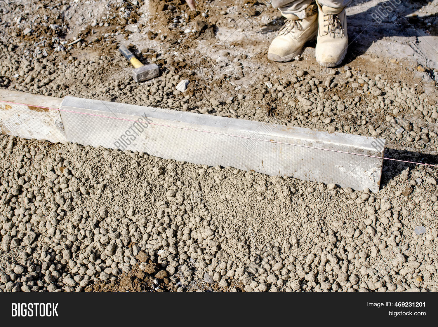 Builder Placing Edging Image & Photo (Free Trial) | Bigstock