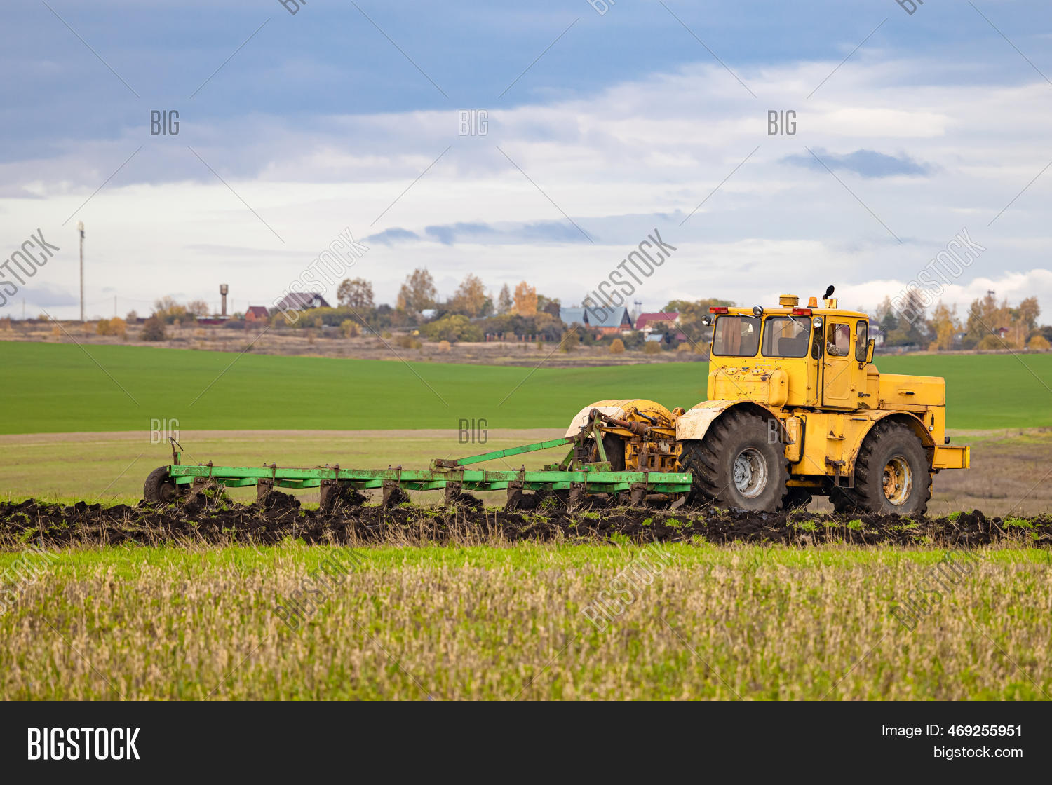 Tractor Plows Field Image & Photo (Free Trial) | Bigstock