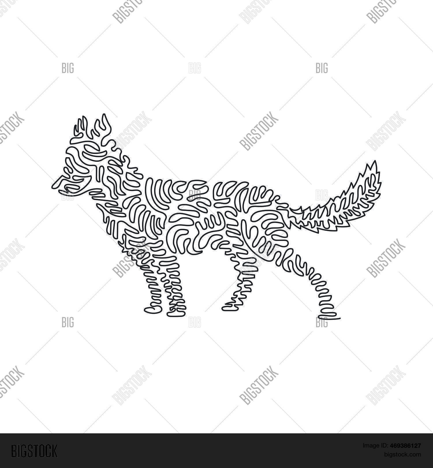 Continuous Curve One Vector And Photo Free Trial Bigstock