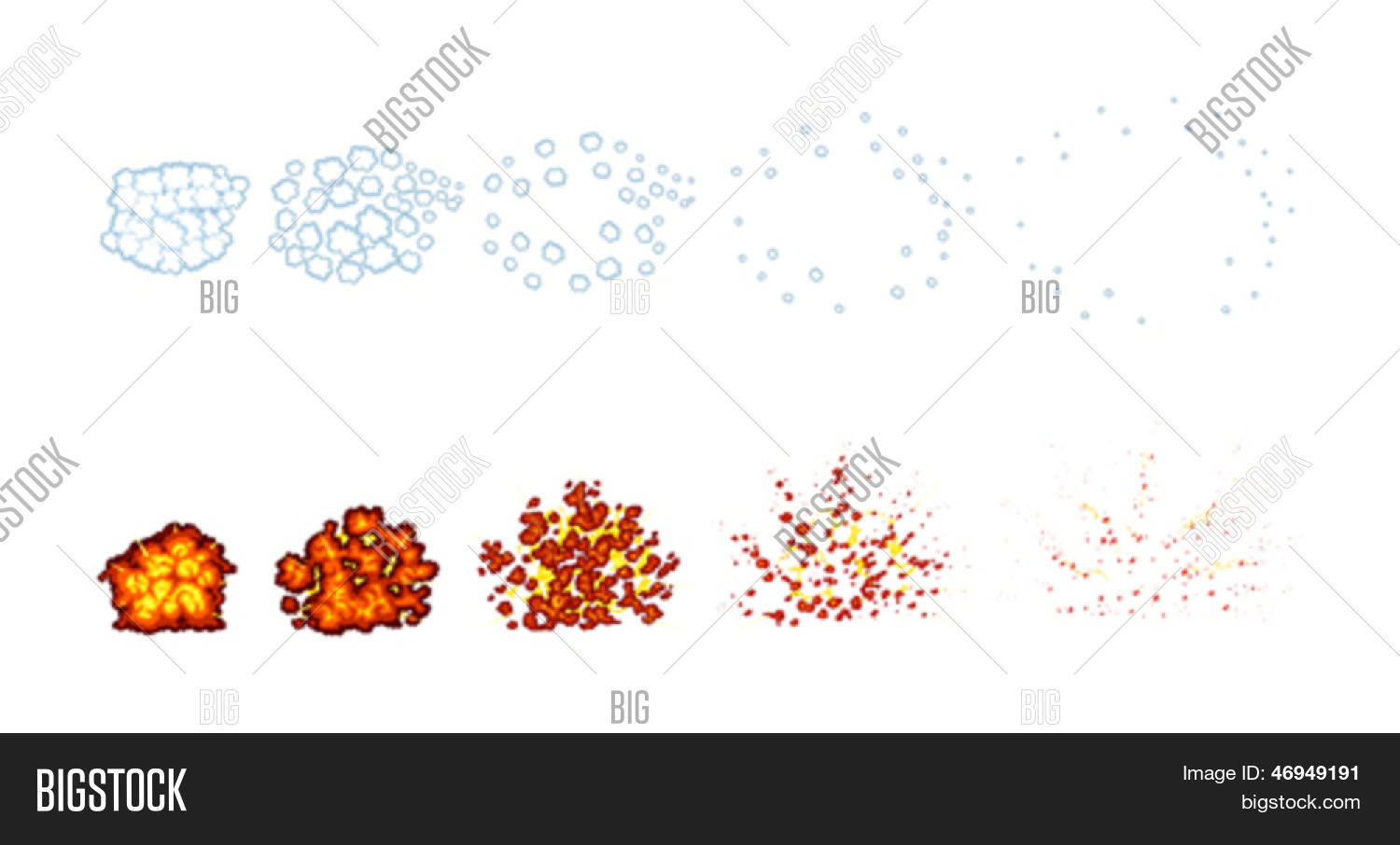 Two Types Explosions Vector & Photo (Free Trial) | Bigstock