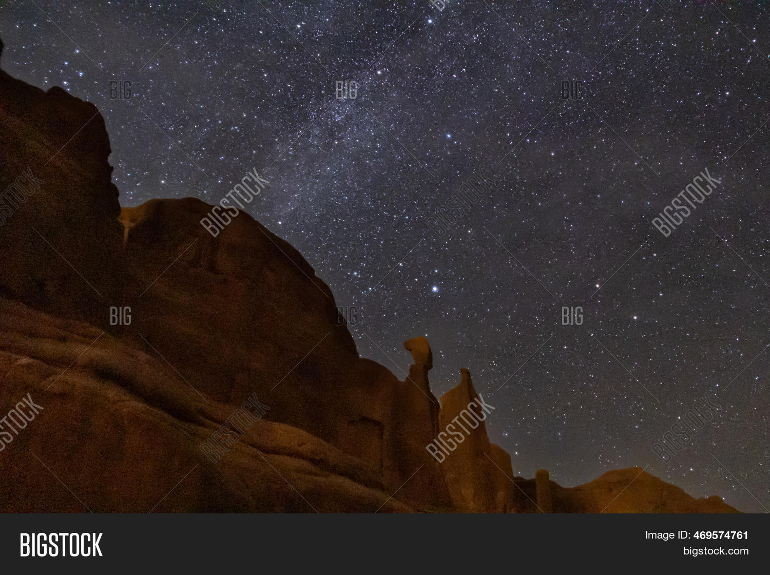 Night Sky Over Rock Image & Photo (Free Trial) | Bigstock