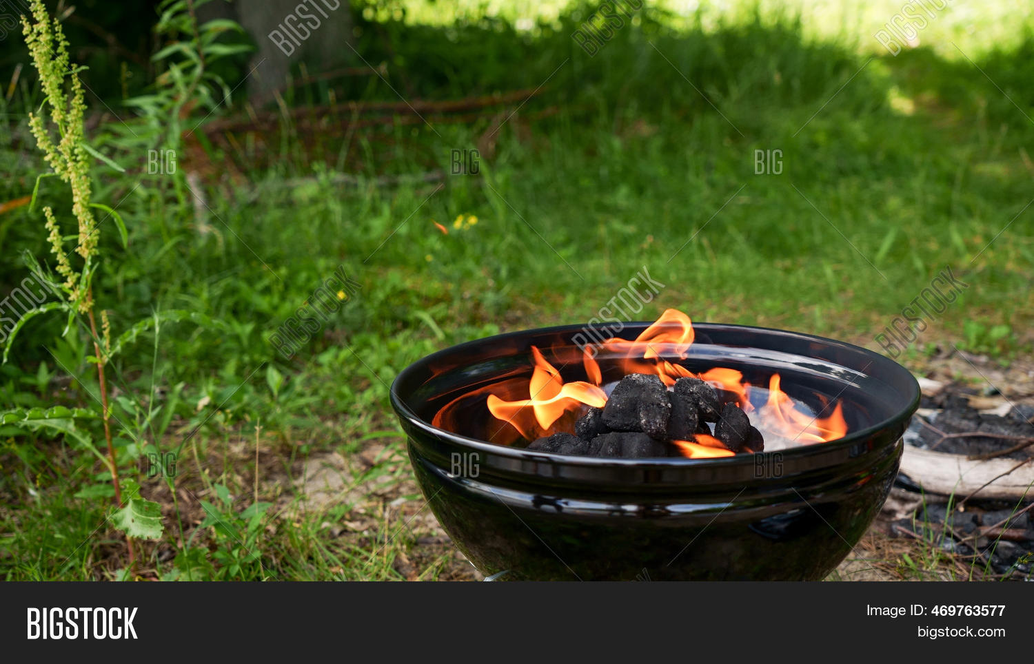 Black Round Barbecue Image & Photo (Free Trial) | Bigstock
