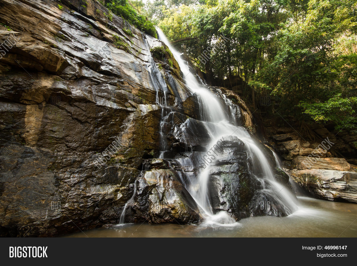 Tad Mok Waterfall Image & Photo (Free Trial) | Bigstock