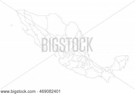 Mexico Political Map Vector & Photo (Free Trial) | Bigstock