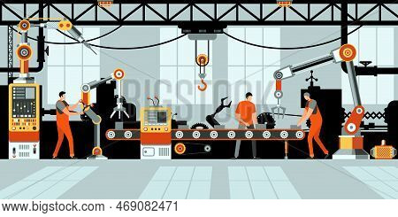 Assembly Line Illustration
