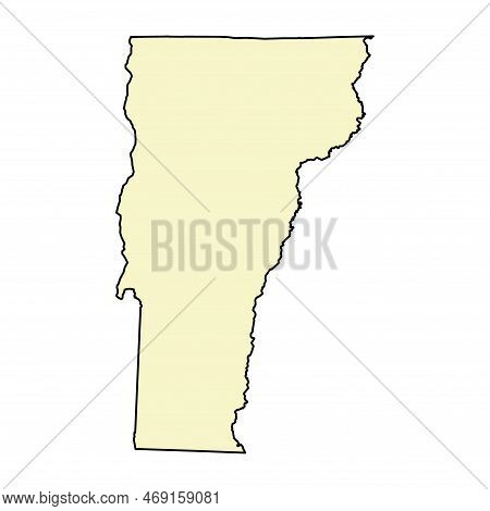 Vermont Map Shape, Vector & Photo (Free Trial) | Bigstock