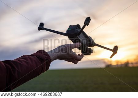 Flying Drone Taking Image & Photo (Free Trial) | Bigstock