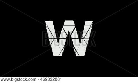 3d Shattered Letter W Image & Photo (Free Trial) | Bigstock