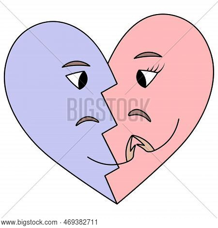 Two Halves Broken Vector & Photo (Free Trial) | Bigstock