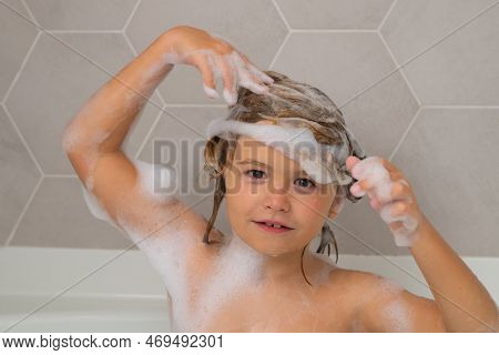 Kid Washing Hair. Kids Image & Photo (Free Trial) | Bigstock