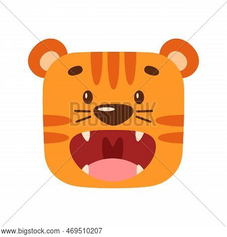 Cartoon Tiger Roars. Vector & Photo (Free Trial) | Bigstock