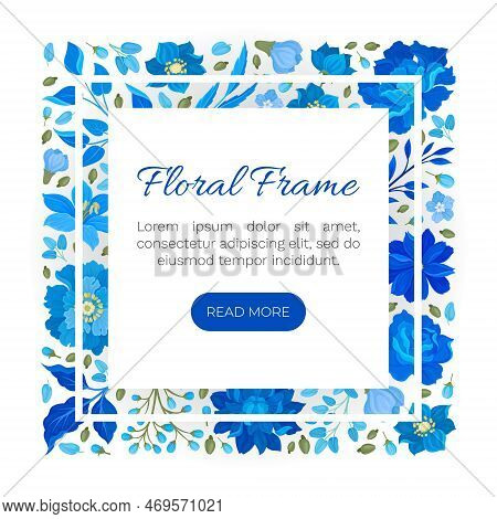 Blue Flowers Frame Vector & Photo (Free Trial) | Bigstock