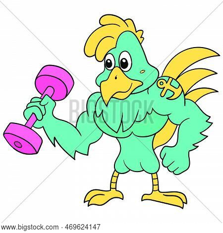 Fowl Rooster Muscular Vector & Photo (Free Trial) | Bigstock