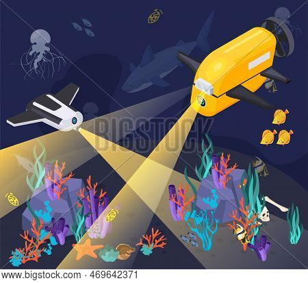Isometric Underwater Vector & Photo (Free Trial) | Bigstock